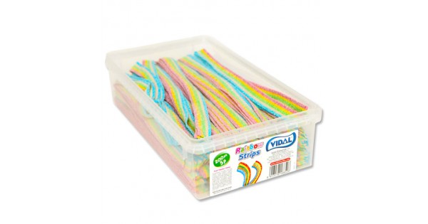 Rainbow Strips Fruit Flavour Fizzy Belts (200 Pack)